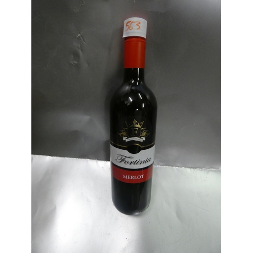 BOTTLE OF FORTINIA MERLOT WINE