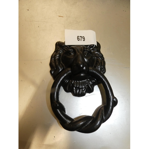 CAST IRON LION DOOR KNOCKER