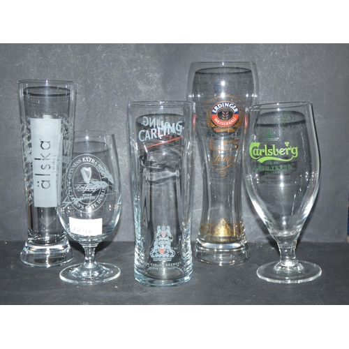 QTY OF POPULAR BEER/LAGER GLASSES
