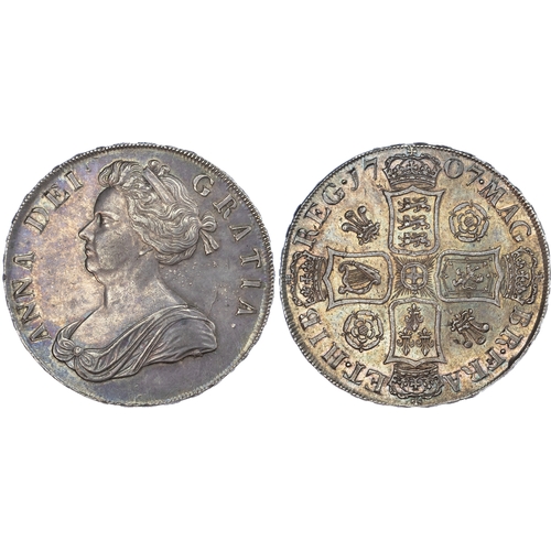 Anne (1702?1714), Pre?Union, 'Roses and Plumes' Crown, 1707 SEXTO ...