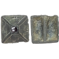 Anglo?Saxon (c. AD 750?1000) Sword Pyramid, leaded bronze and garnet ...