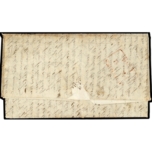 1844 entire letter originally written in Madeira franked with 1841 1d ...