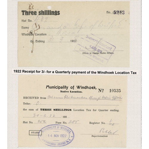 South West Africa. Windhoek (Hut Tax) and Luderitz (Siteholder and ...
