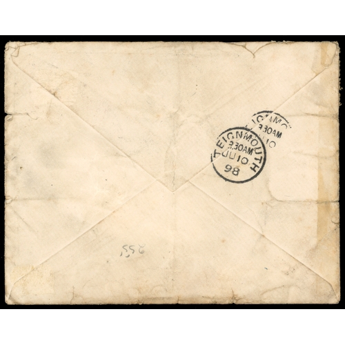 Turkish Post Offices in Crete 1898 5p on 10p x 8 cover