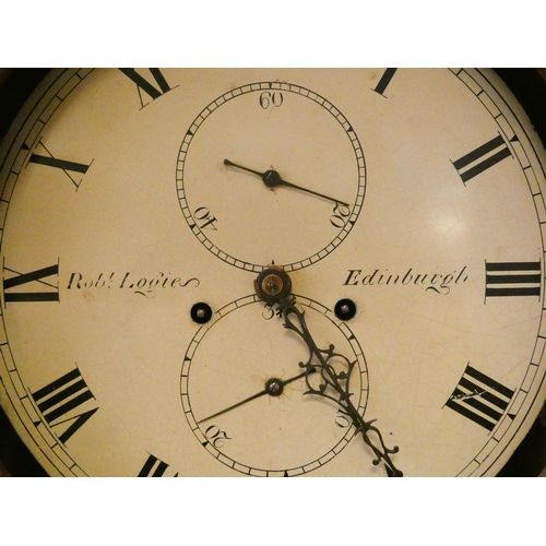 Robert Logie Edinburgh - late 18th century eight day grandfather clock ...