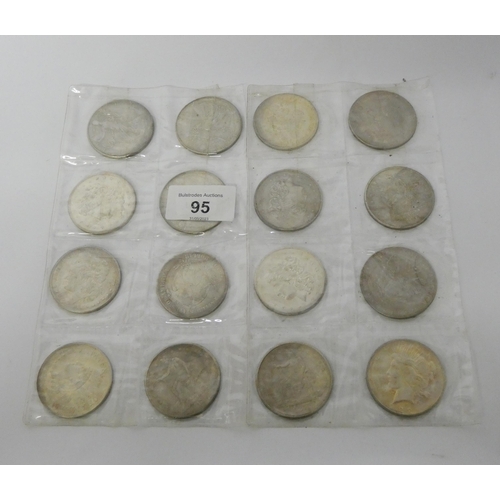 Sixteen assorted replica coins