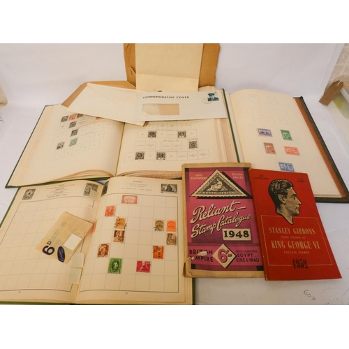Three stamp albums containing English, commonwealth and foreign stamps ...