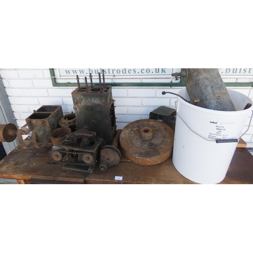 Vintage Lister D type petrol stationary engine - currently in pieces ...