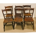 A set of six Victorian bar backed Windsor chairs with original purchase ...