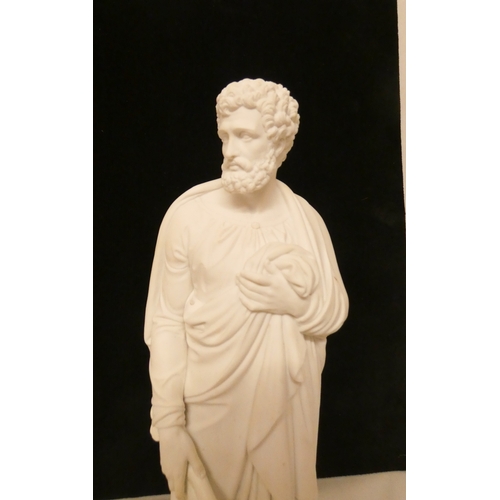 A 19th century Eneret Royal Copenhagen Parian figure of Roman man in ...