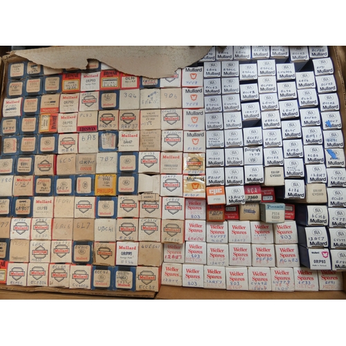 Old boxed radio valves and tv bulbs