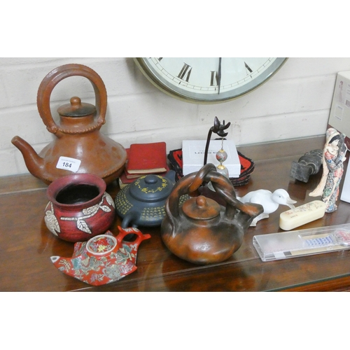 Collectables to include an oriental teapot, figure ornaments and other ...