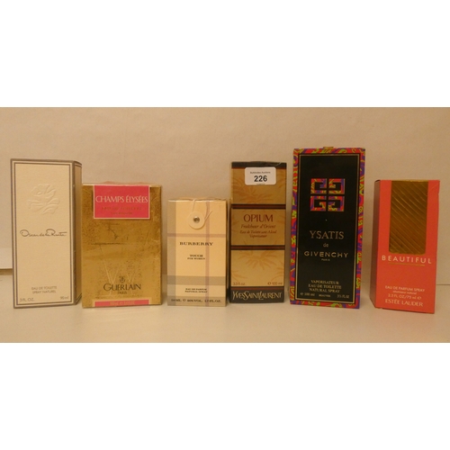 A collection of vintage perfumes, to include Givenchy, Ysatis, Yves ...