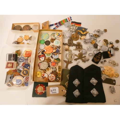 A collection of clubs and societies enamelled badges together with a ...