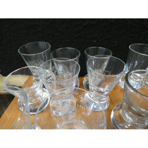 A large collection of Masonic firing glasses - approximately 60 ...