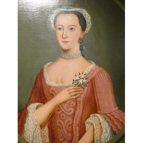 The companion portrait to the previous lot of a Regency lady wearing a ...