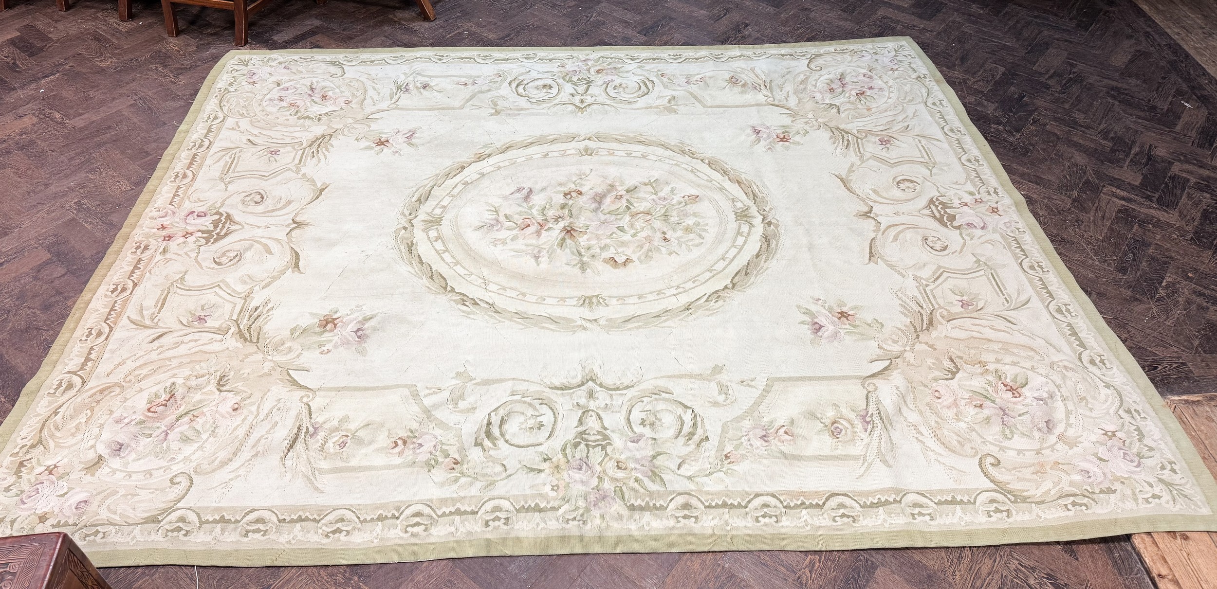 Aubusson style tapestry panel carpet or wall hanging, 16' x 8' approx