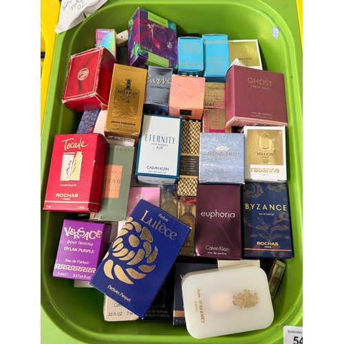 Approximately 70 miniature boxed designer perfumes