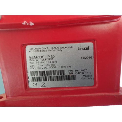 2 x Jesco Memdos LP60 PVC FPM 230v Computer Controlled Dosing Pumps ...