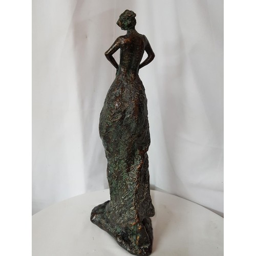 Woman Sculpture by Alice Heath Bronze Effect (H:44cm)