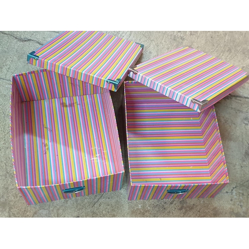 Colourful Gift Boxes Set (46 x 36 x 20cm) and (43 x 34 x 18cm), A/F
