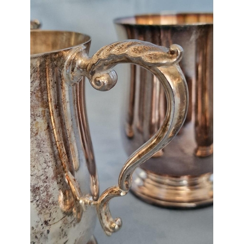 Set of 6 x Silver Plated Tankards, Made in England, (6)