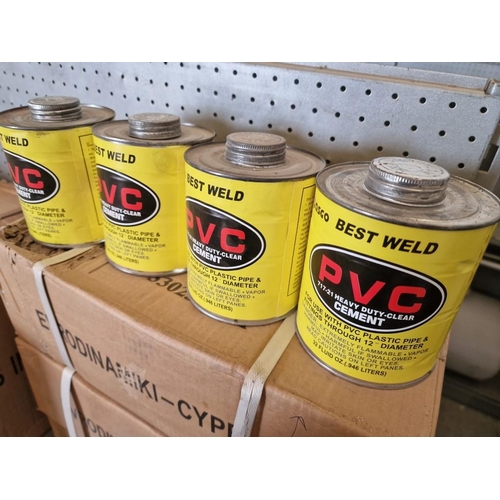 12 x Cans of 'Best Weld' PVC Heavy Duty Clear Cement / Adhesive, (12 ...
