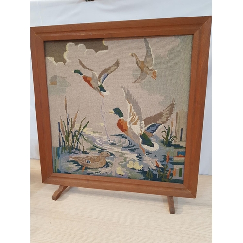 "Wild Ducks" Vintage Tapestry Fireguard (61.5 x 61.5cm)