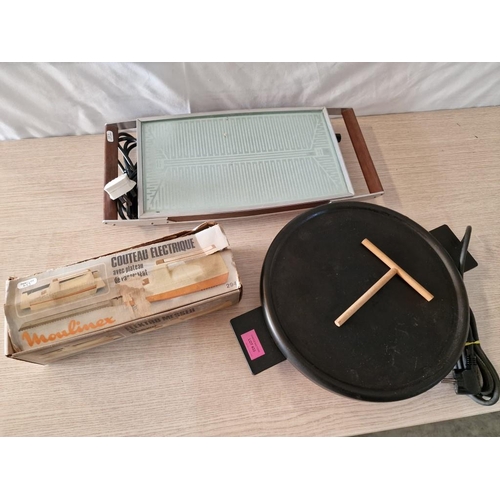 Tefal Crepe Maker, 'Salton Hotray' Food Warmer and Moulinex Electric ...