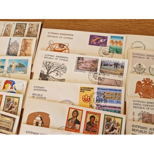 Large Collection of Vintage Cyprus First Day Cover Stamp Envelopes ...
