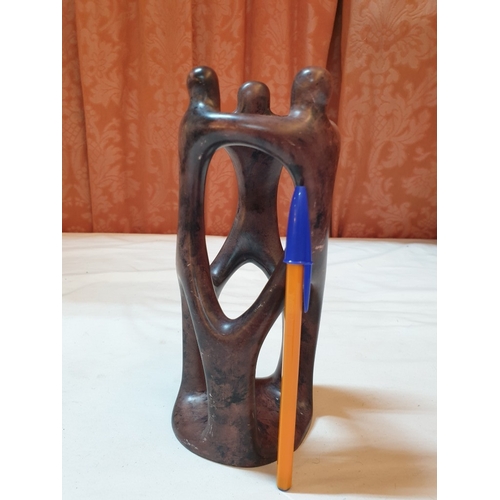 African soapstone figure ‘Unity’ – 20 cm high