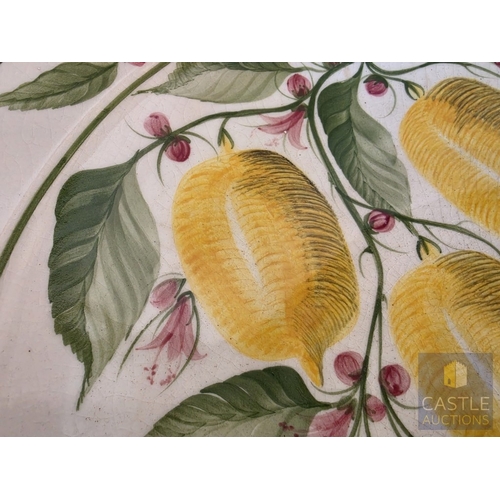 Large Fruit Bowl and Plate with Fruit Pattern, Hand Made at Savvas ...