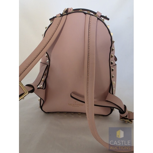 VALENTINO Garavani Rockstud Mini Backpack in Powder Pink Calfskin ...