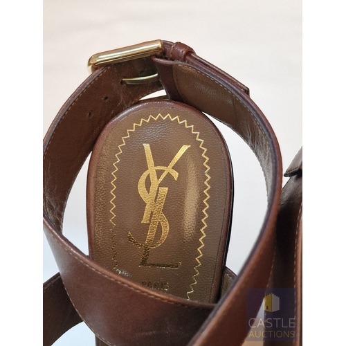 YVES SAINT LAURENT, PARIS, Platform Sandals from The Hedi Slimane Era ...