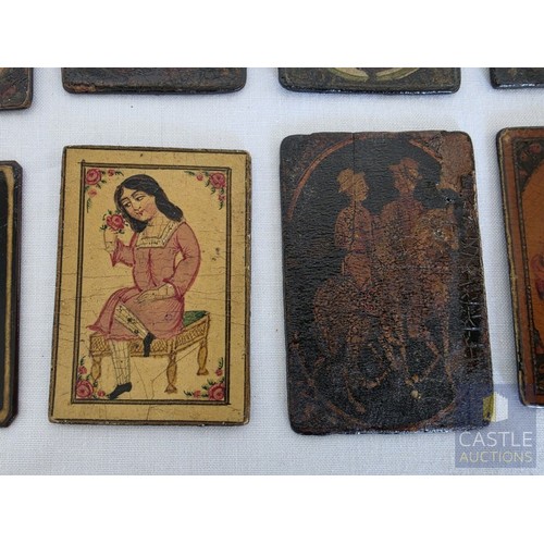 A Collection of 21 x Lacquered Miniature Panels, probably Russian, 20th ...