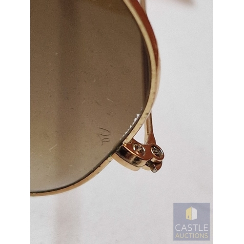 Ray- Ban Aviator Sunglasses, Gold- Tone Metal Frame and Brown Gradient ...