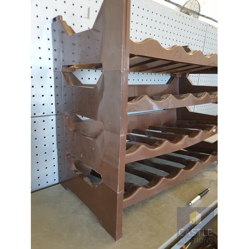 Plastic Stacking Bottle Rack For 24 Bottles. Size 60 x 50 x 30cm.
