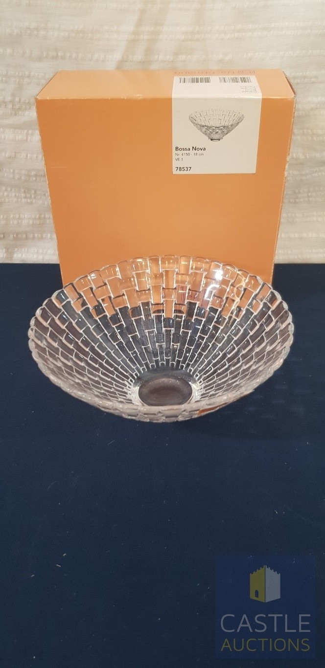 Nachtmann Bossa Nova Crystal Bowl In Original Box With A Woven Basket ...