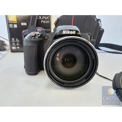 NIKON Coolpix P610 Digital Camera, with 60x Wide Optical Zoom Lens, 4.3 ...