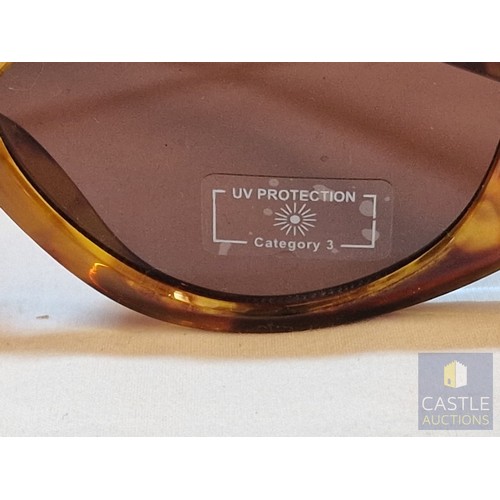 2 x Pairs of Stylish Sunglasses; Tortoiseshell- Effect Rectangle Cat ...