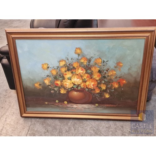 Beautiful Bouquet of Flowers - Still Life, Original Oil on The Board in ...