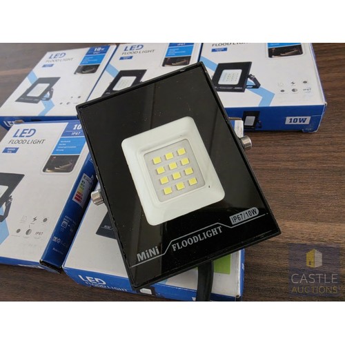 Set of 5 x LED Mini Floodlights, (IP67, 10w), 'A' Energy Rating, Unused ...