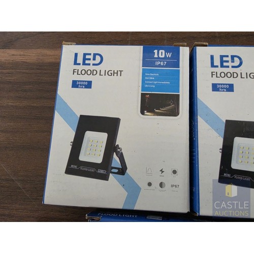 Set of 5 x LED Mini Floodlights, (IP67, 10w), 'A' Energy Rating, Unused ...