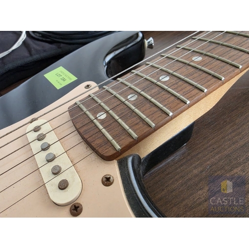 Squier by Fender Bullet Strat electric guitar in black finish with ...