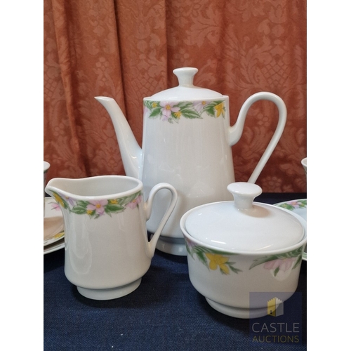 Floral Pattern Tea/Coffee Set for 8x Persons, Made in China, Inc. Pot ...