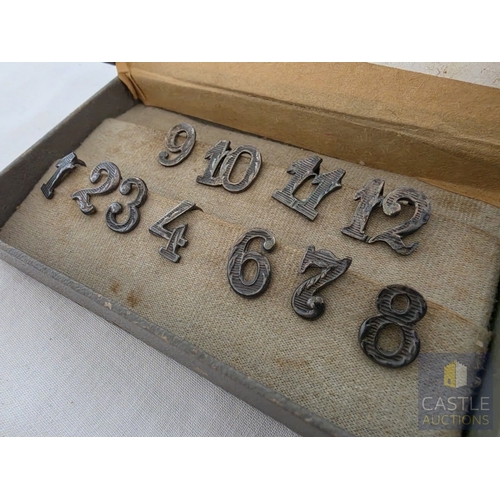 Vintage 'Gero-Zilver' loose metal number set in original presentation ...