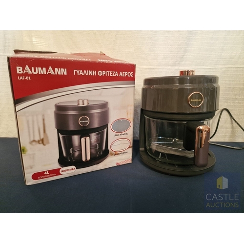 'BAUMANN' Glass Air Fryer, Model: LAF- 01 (4L/1400W MAX/Boxed ...