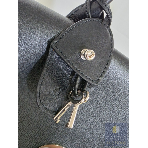 RALPH LAUREN Collection Black Leather Backpack, the soft-grain calfskin ...