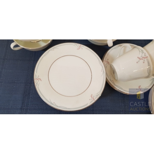 Royal Doulton Carnation Pattern Fine Bone China Coffee & Tea Set.