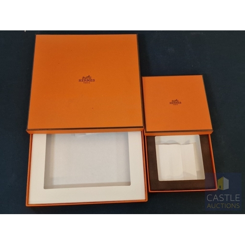 Luxury Designer Presentation Boxes, 2x HERMES Paris Orange Presentation ...